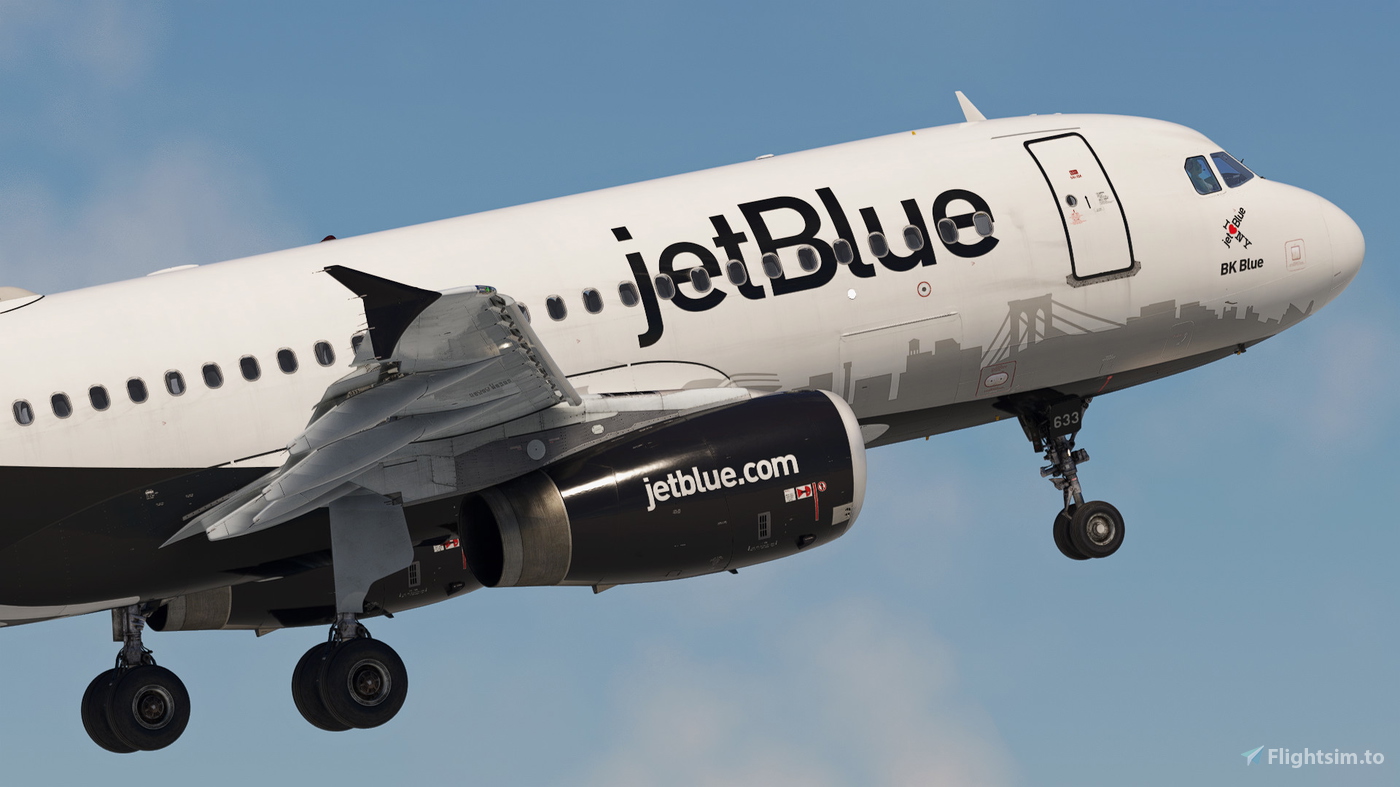 JetBlue 'BK Blue' Brooklyn Nets | N633JB | w/Cabin | Fenix A320 V2 (8K ...