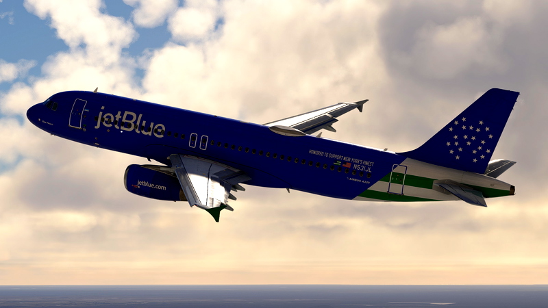 JetBlue 'Blue Finest' NYPD | N531JL | Fenix A320 V2 (8K + 4K) for ...