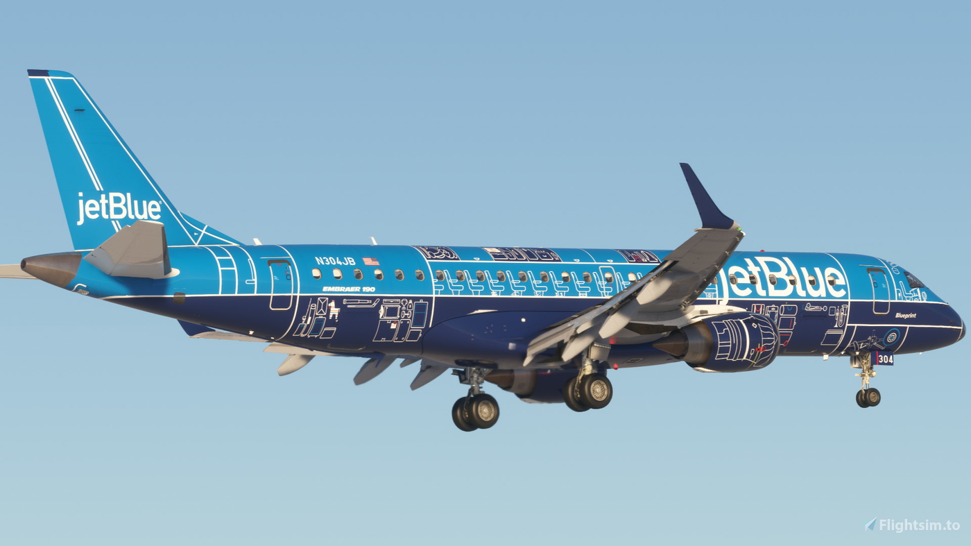 JetBlue ("Blueprint" - N304JB) - FSS E190 for Microsoft Flight ...