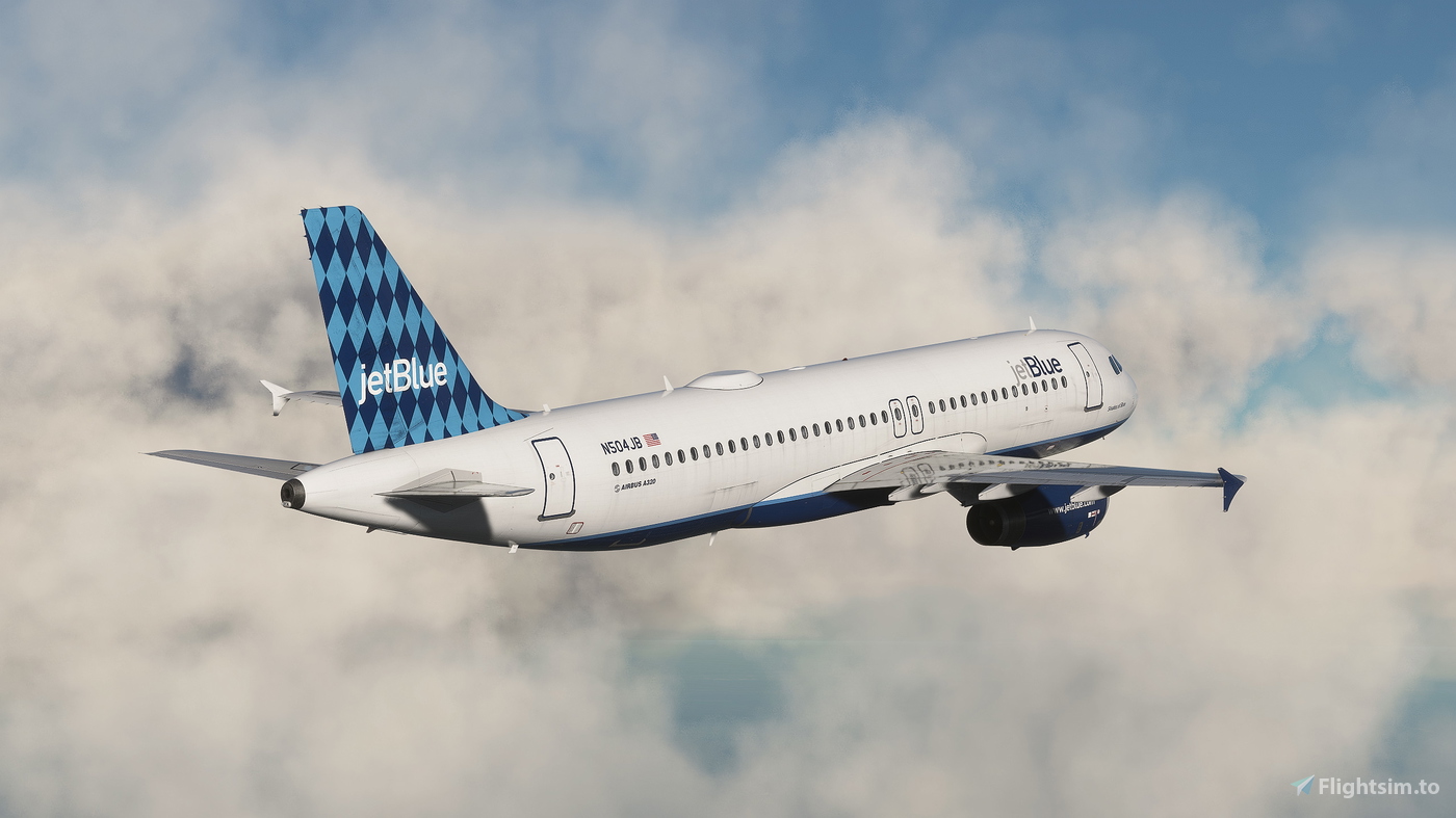 JetBlue ("Harlequin" - N504JB) - Fenix A320 (V2) (IAE) for Microsoft Flight Simulator | MSFS