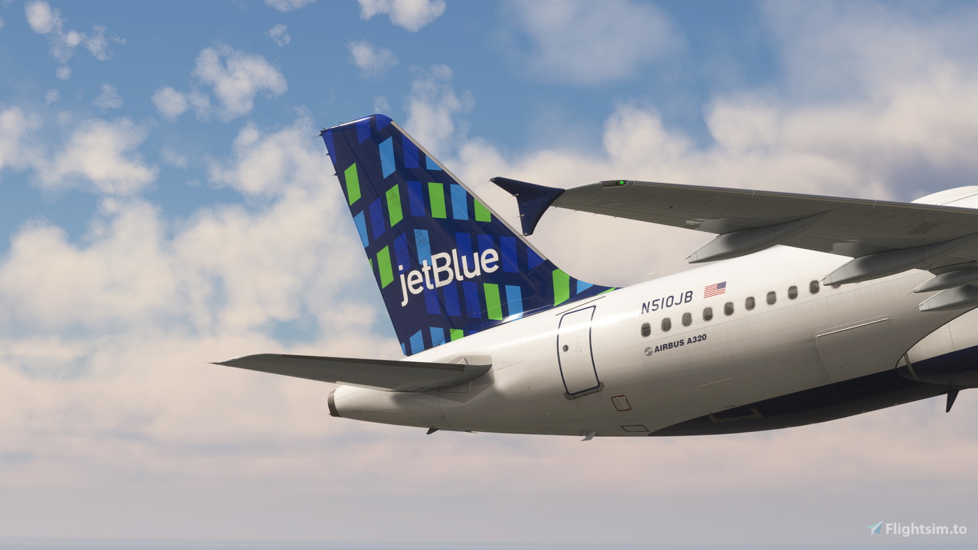 JetBlue (Highrise - N510JB) - Fenix A320 (IAE) (V2) for Microsoft Flight Simulator | MSFS
