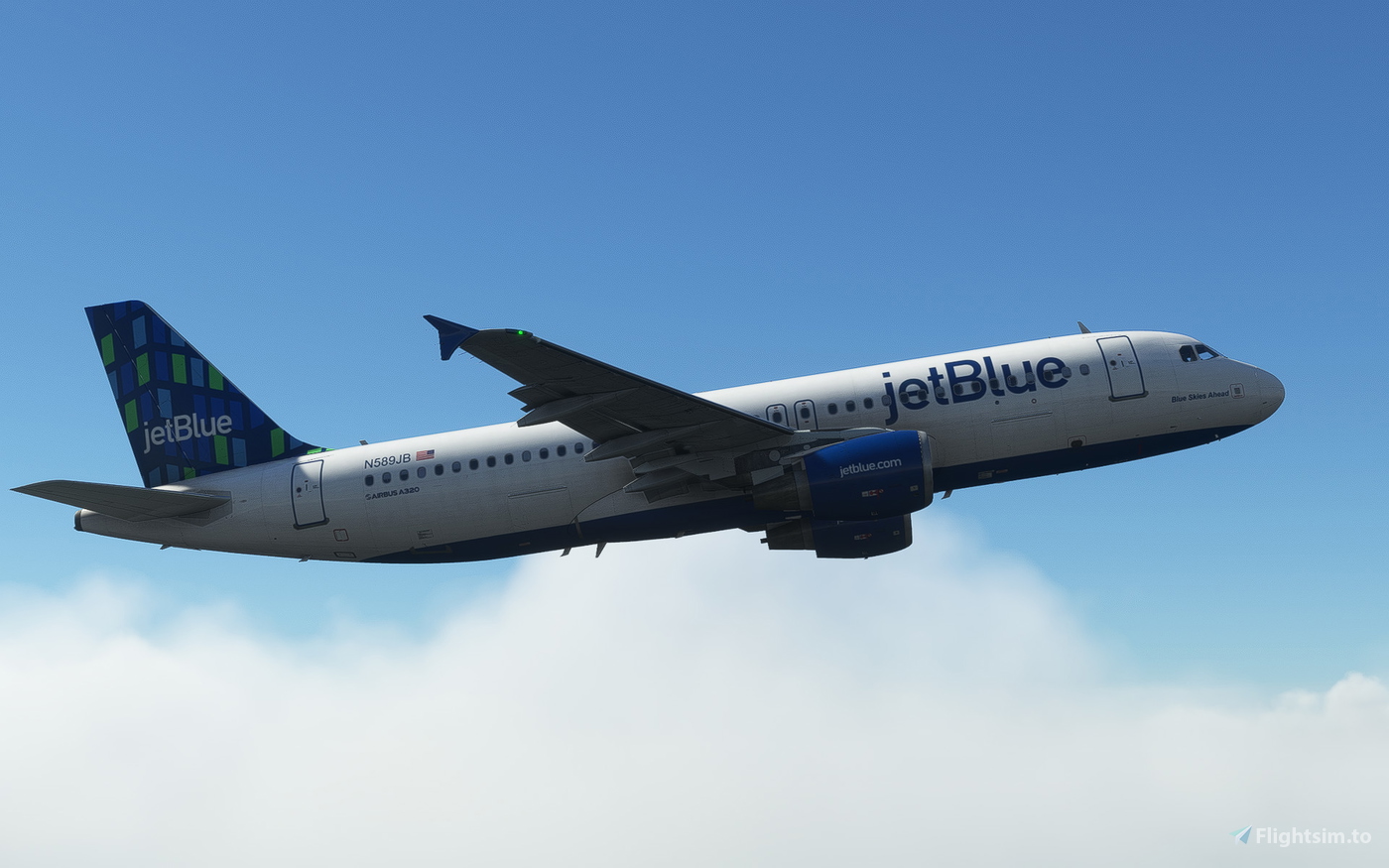 JetBlue ''Highrise Livery'' w/Cabin Fenixsim - Airbus A320 -N589JB [8K ...