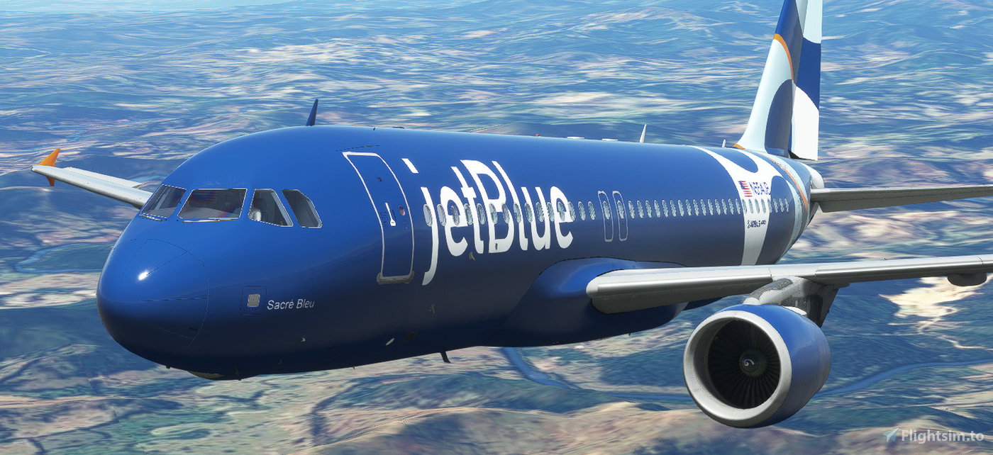 jetblue new livery N554JB for Microsoft Flight Simulator | MSFS