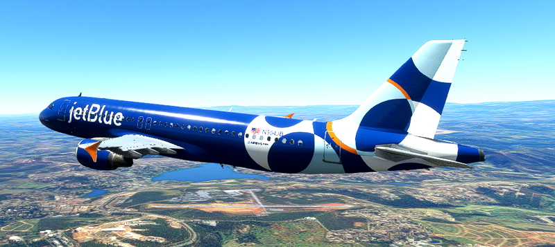 jetblue new livery N554JB for Microsoft Flight Simulator | MSFS