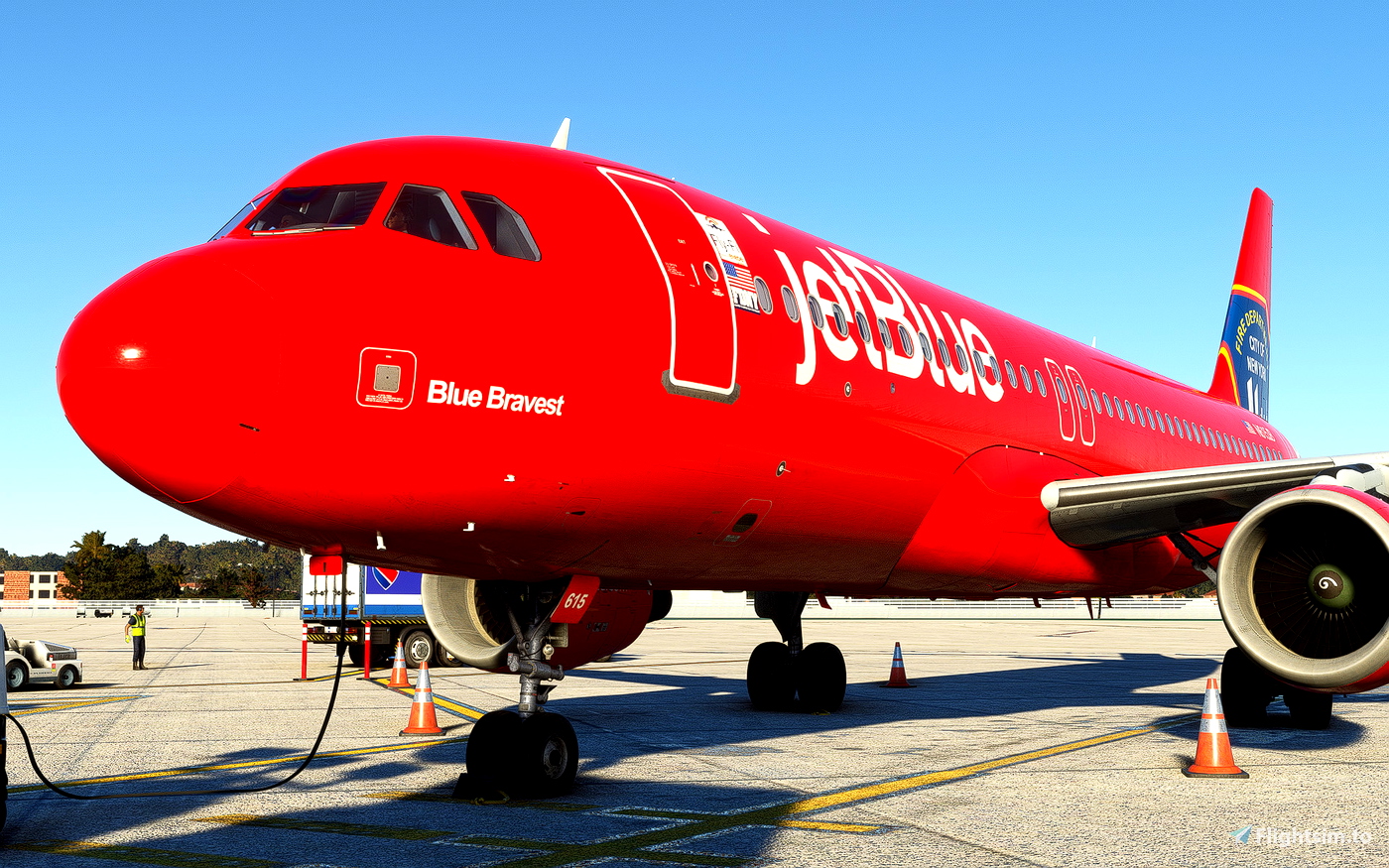 JetBlue "New York City Fire Department" w/cabin Fenixsim Airbus A320 ...
