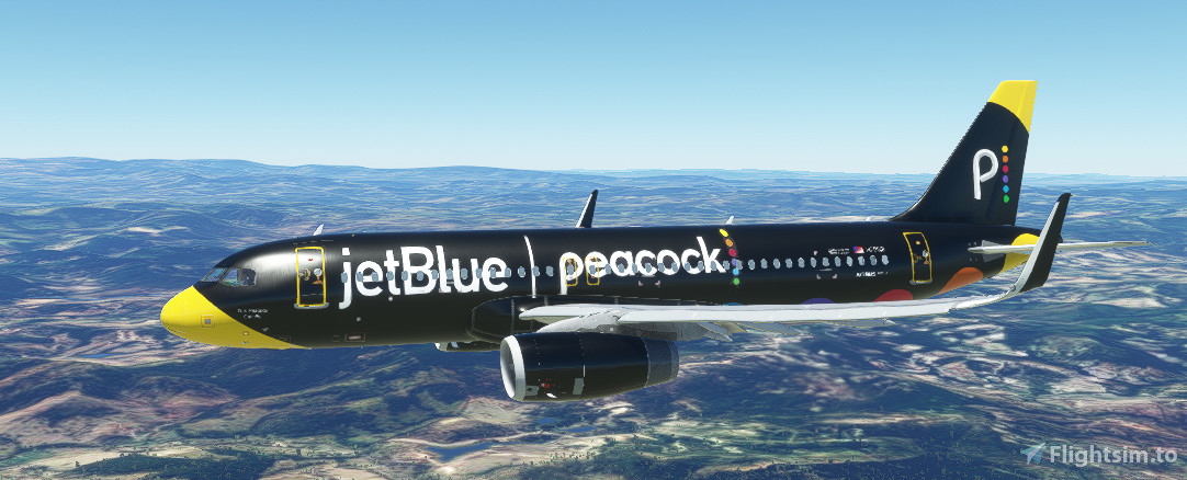 JETBLUE PEACOCK A320CEO 8K para Microsoft Flight Simulator | MSFS