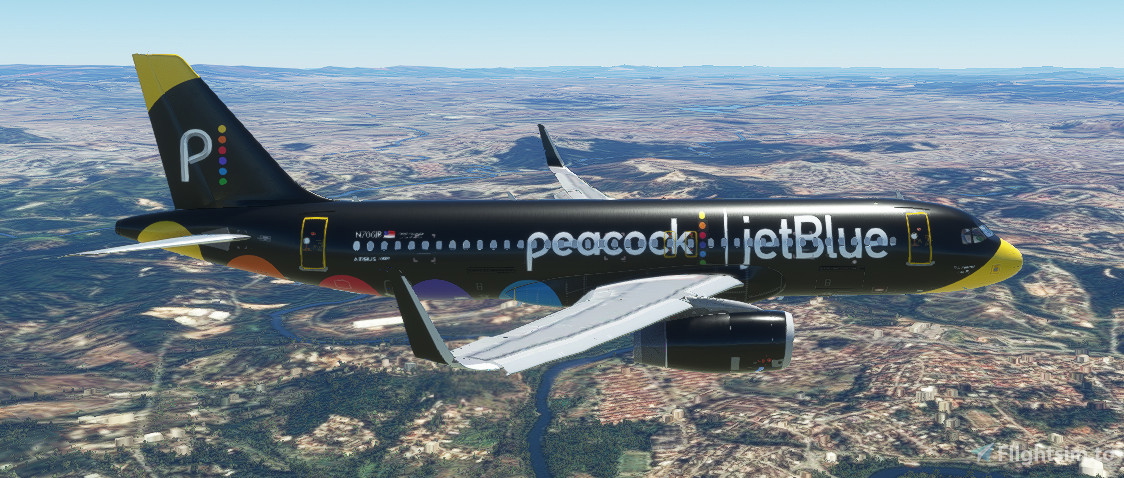 JETBLUE PEACOCK A320CEO 8K pour Microsoft Flight Simulator | MSFS