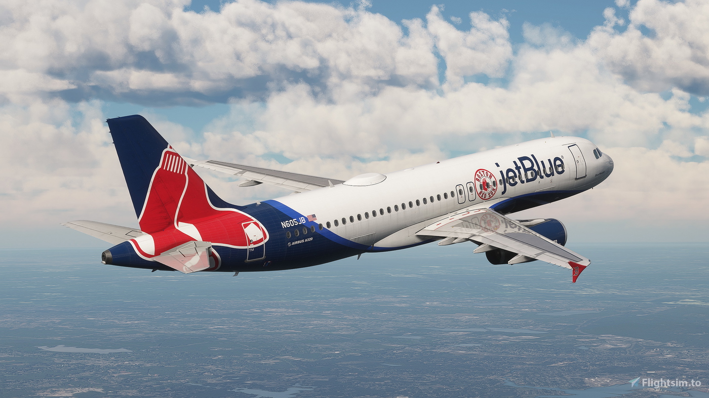 JetBlue ("Red Sox" - N605JB - Fenix A320 (V2) (IAE) for Microsoft Flight Simulator | MSFS