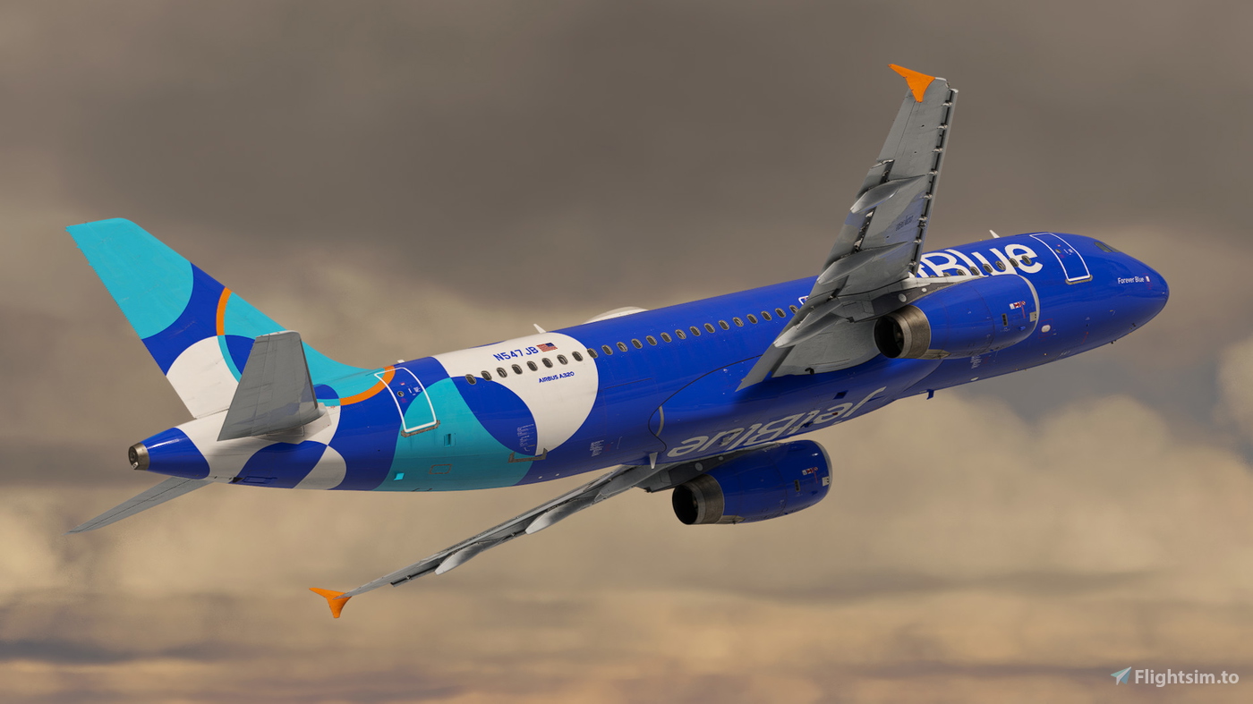 JetBlue 'Spotlight' New Livery | Pack | w/Cabin | Fenix A320 V2 pour ...