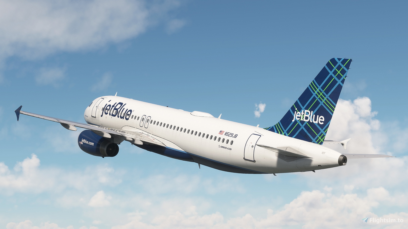 JetBlue ("Tartan" - N529JB) - Fenix A320 (V2) (IAE) for Microsoft Flight Simulator | MSFS