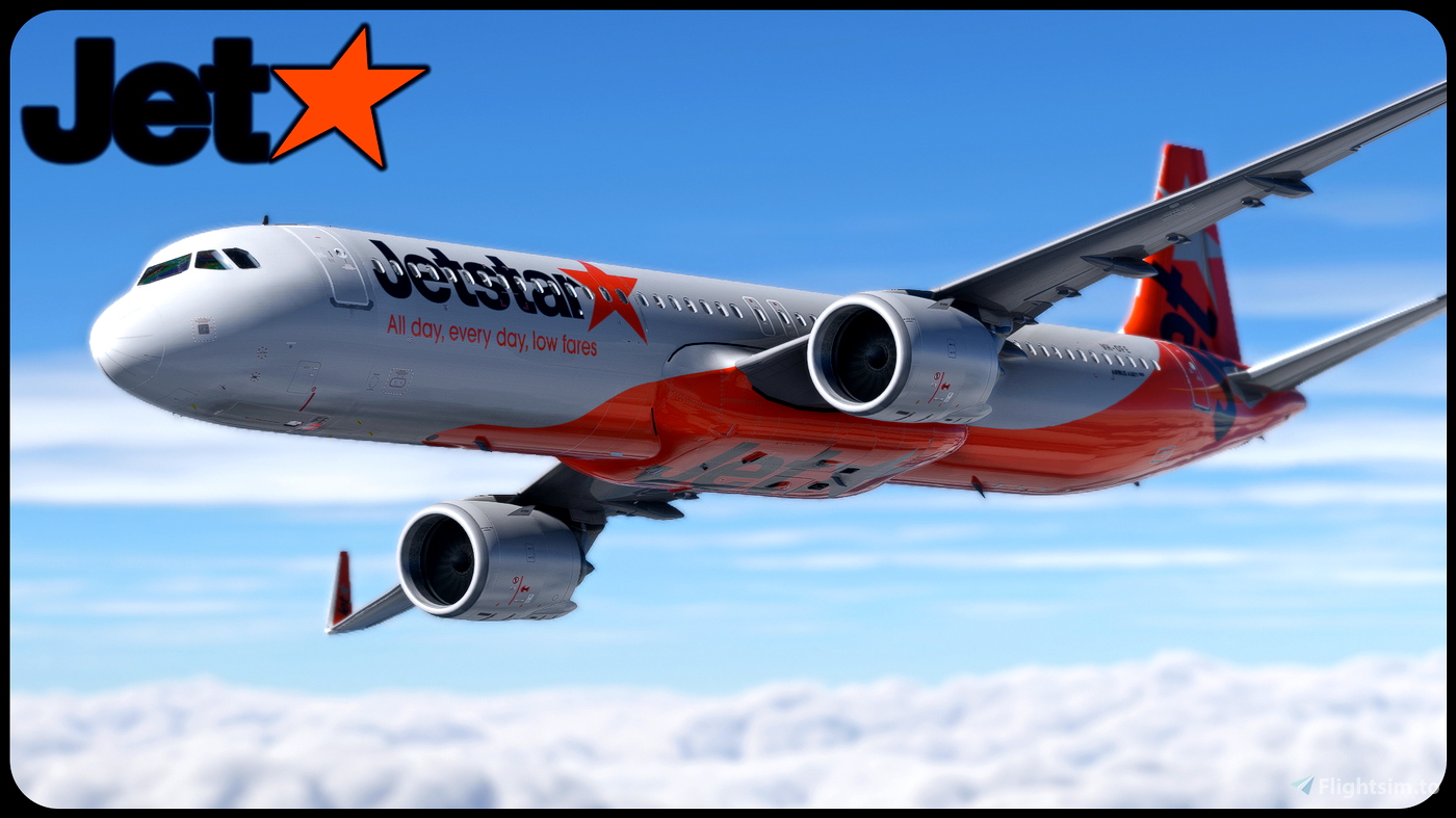 Jetstar A321NEO VH-OFE (8K) para Microsoft Flight Simulator | MSFS
