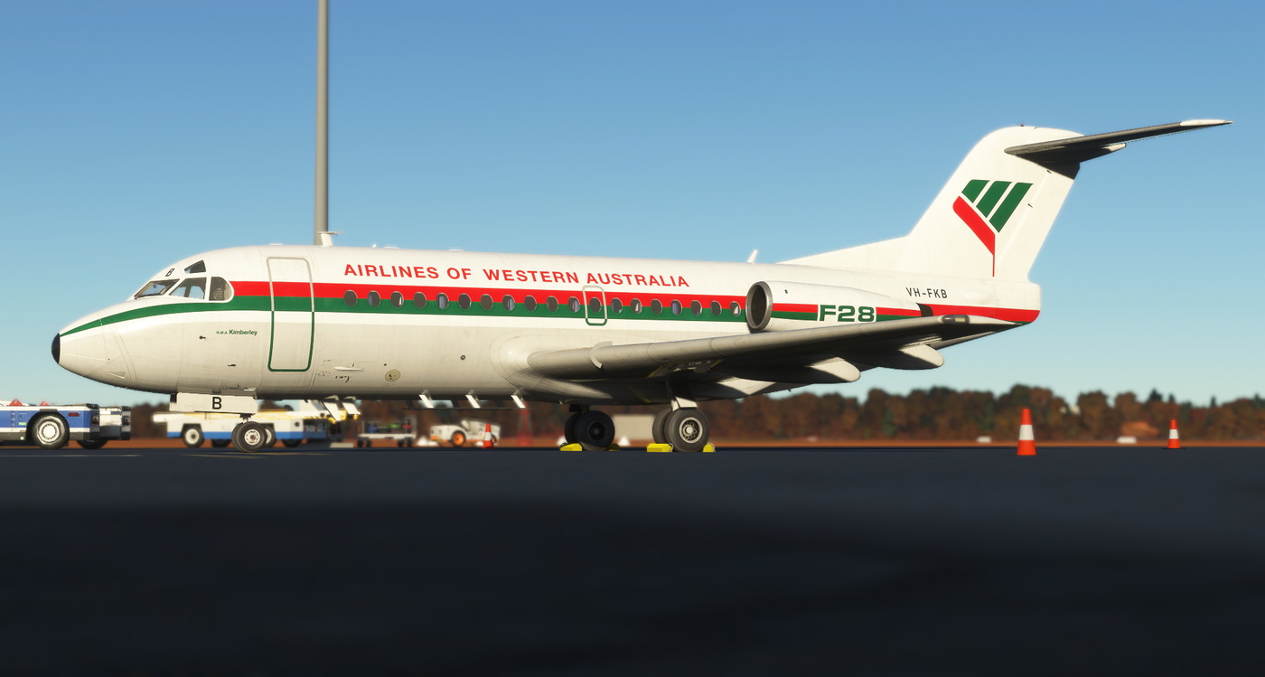 JF F28-1000 Airlines of Western Australia - VH-FKB [1983] for Microsoft ...