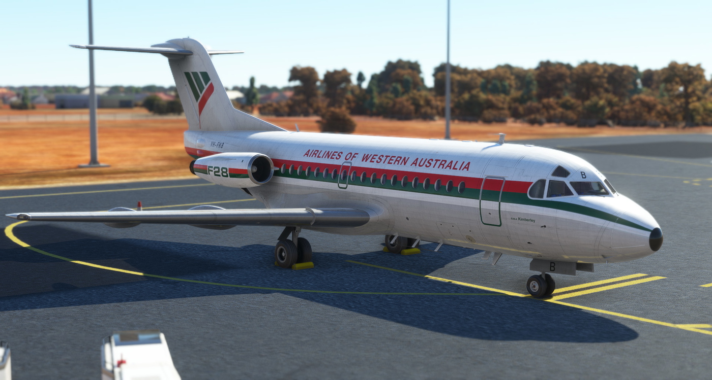 JF F28-1000 Airlines of Western Australia - VH-FKB [1983] for Microsoft ...