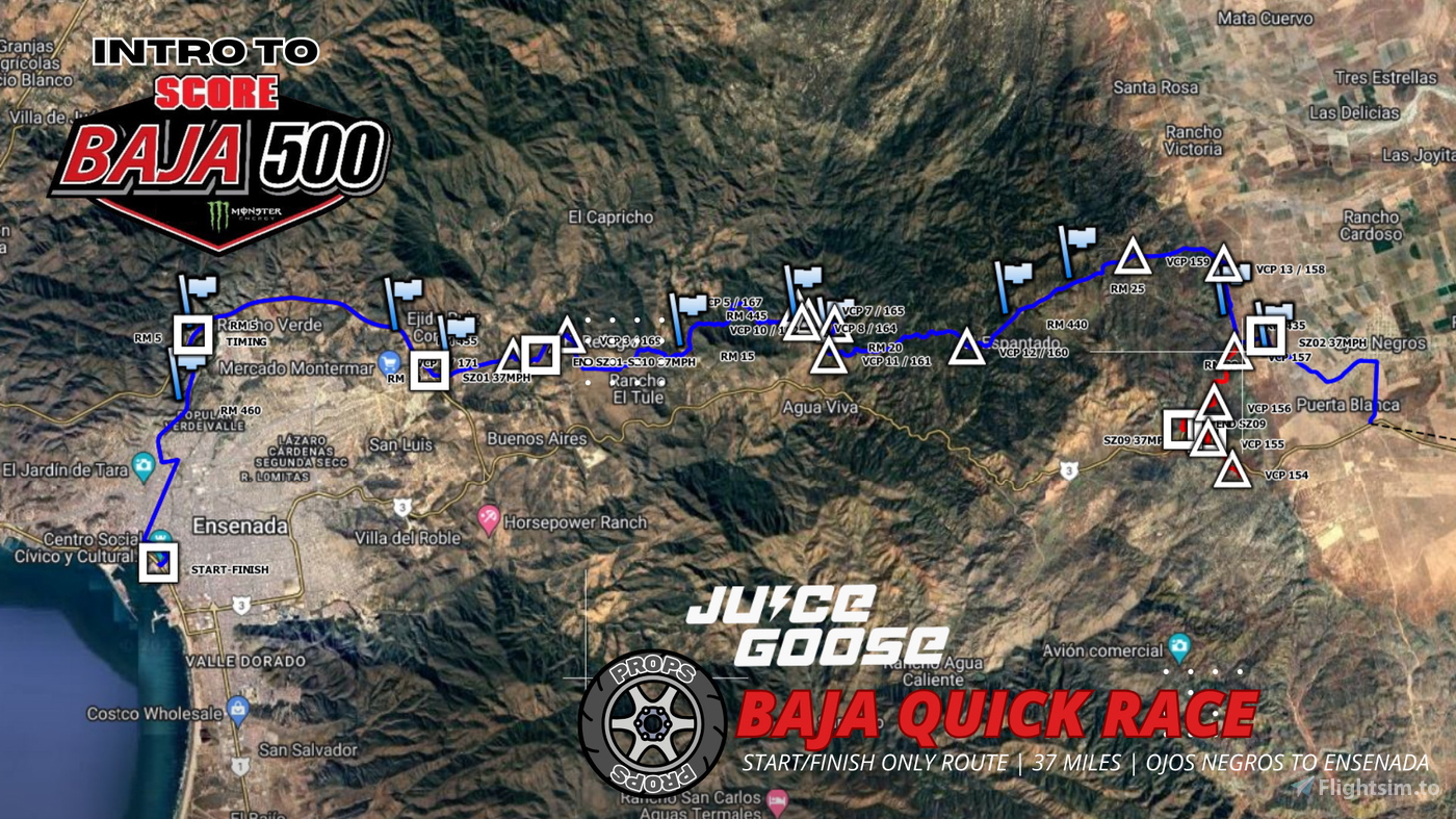 JUICE GOOSE - INTRO TO BAJA QUICK RACE for Microsoft Flight Simulator | MSFS