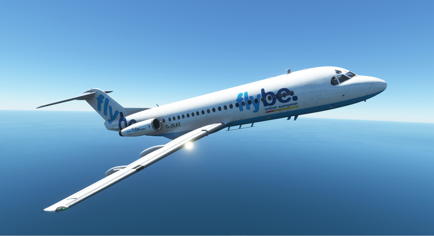 Just Flight F28-2000 Flybe Old G-JEAT for Microsoft Flight Simulator | MSFS