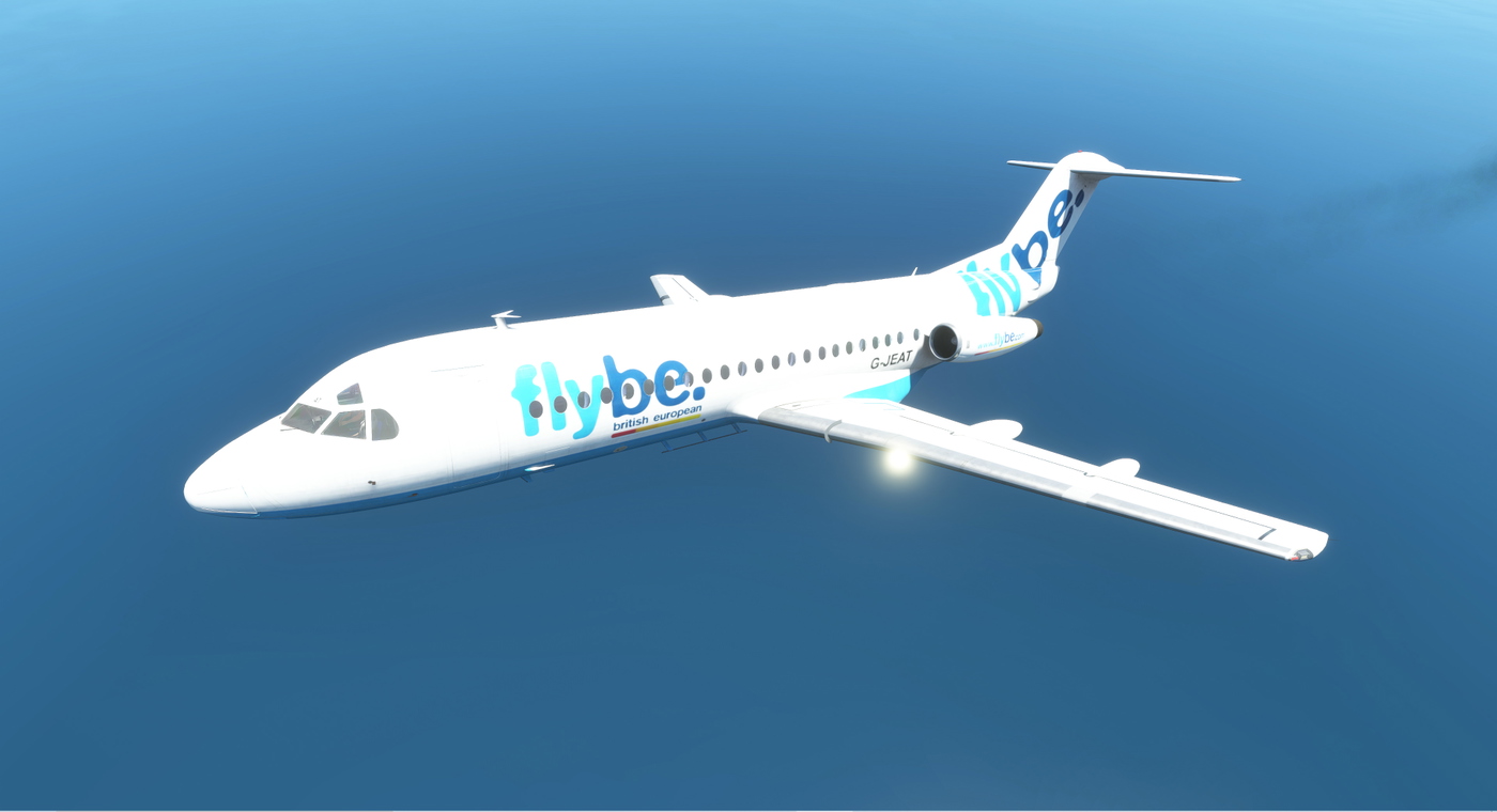 Just Flight F28-2000 Flybe Old G-JEAT for Microsoft Flight Simulator | MSFS