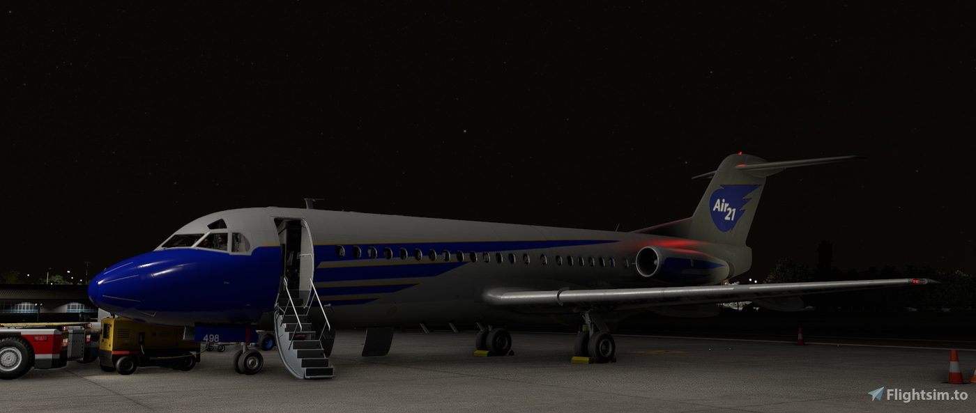Just Flight Fokker 28-4000 Air21 - N948US [1995] for Microsoft Flight Simulator | MSFS