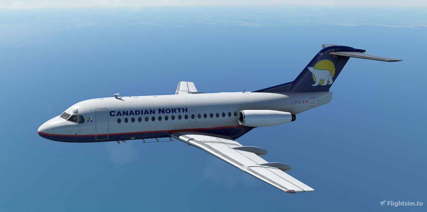 Just Flight Fokker 28 Canadian North - C-FTAY [2003] for Microsoft Flight Simulator | MSFS