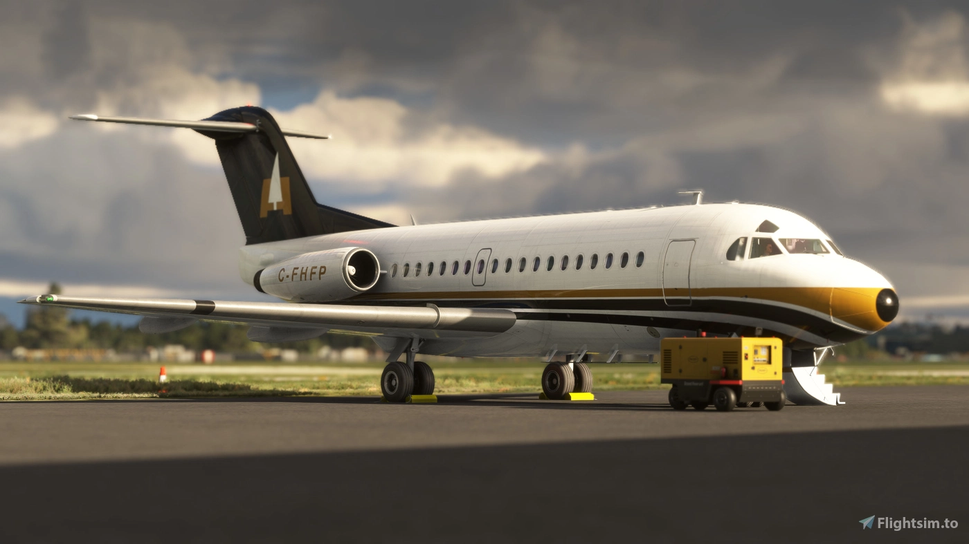 Just Flight Fokker 28 mk.1000 Peregrine Air Charter for Microsoft Flight Simulator | MSFS