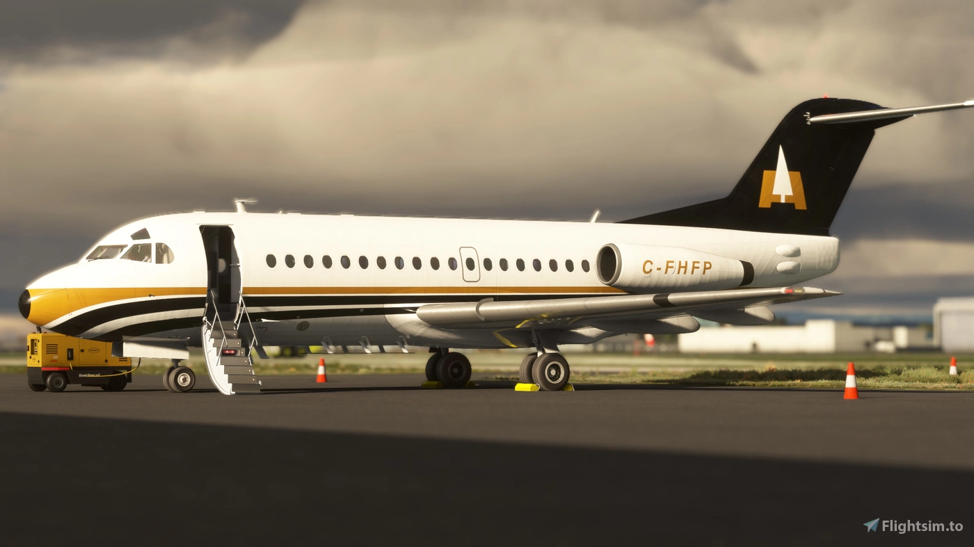 Just Flight Fokker 28 mk.1000 Peregrine Air Charter for Microsoft Flight Simulator | MSFS