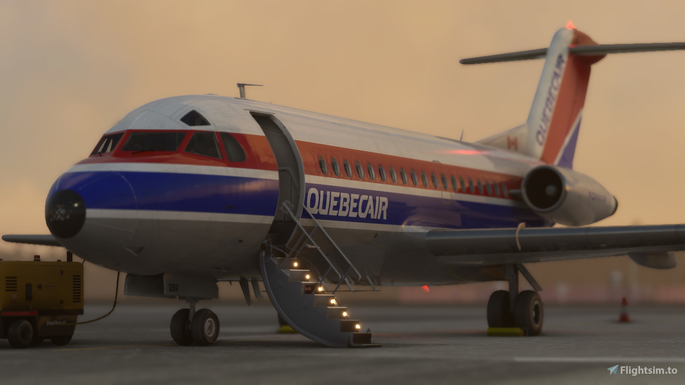 Just Flight Fokker 28 mk.1000 Quebec Air for Microsoft Flight Simulator | MSFS
