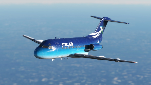 JustFlight Fokker 28 mk.1000 Piedmont Airlines for Microsoft Flight Simulator | MSFS