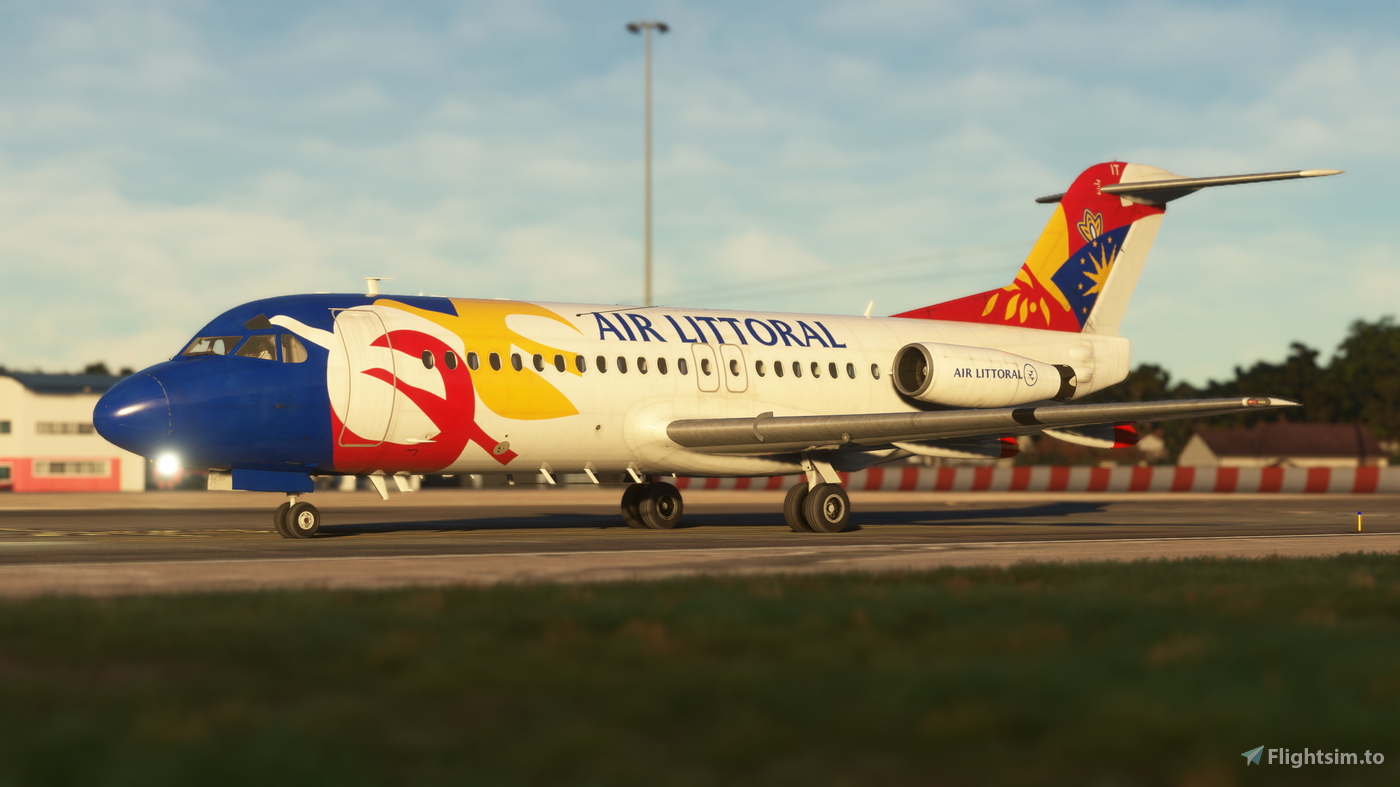 Just Flight Fokker 28 mk.4000 Air Littoral für Microsoft Flight Simulator | MSFS
