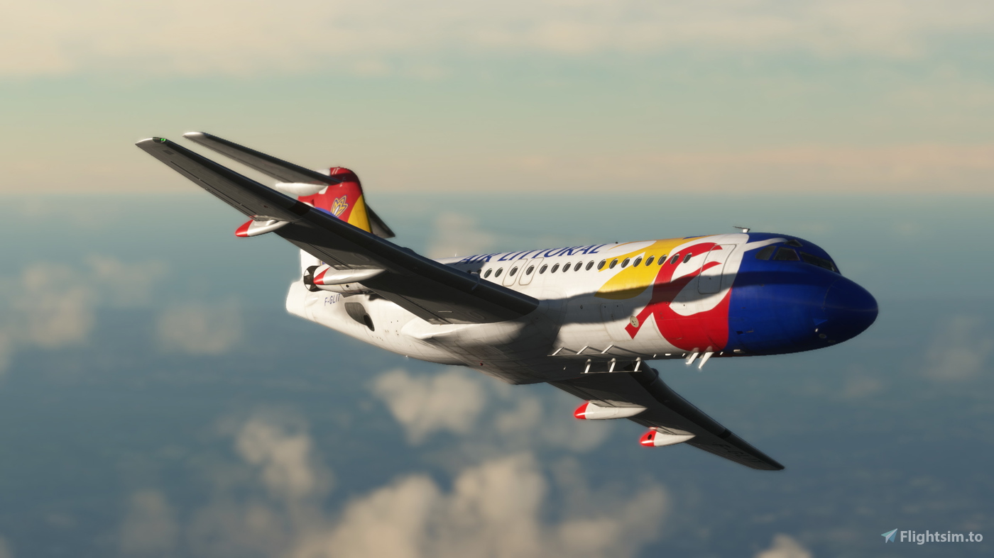 Just Flight Fokker 28 mk.4000 Air Littoral for Microsoft Flight Simulator | MSFS