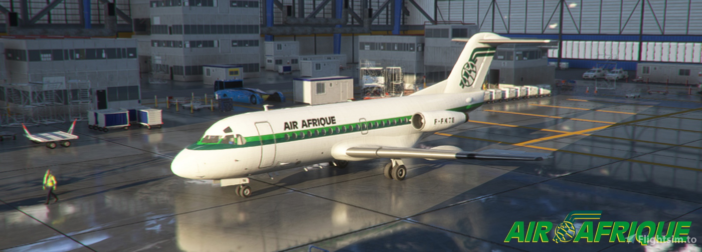 Just Flight Fokker F28-1000 Air Afrique for Microsoft Flight Simulator | MSFS