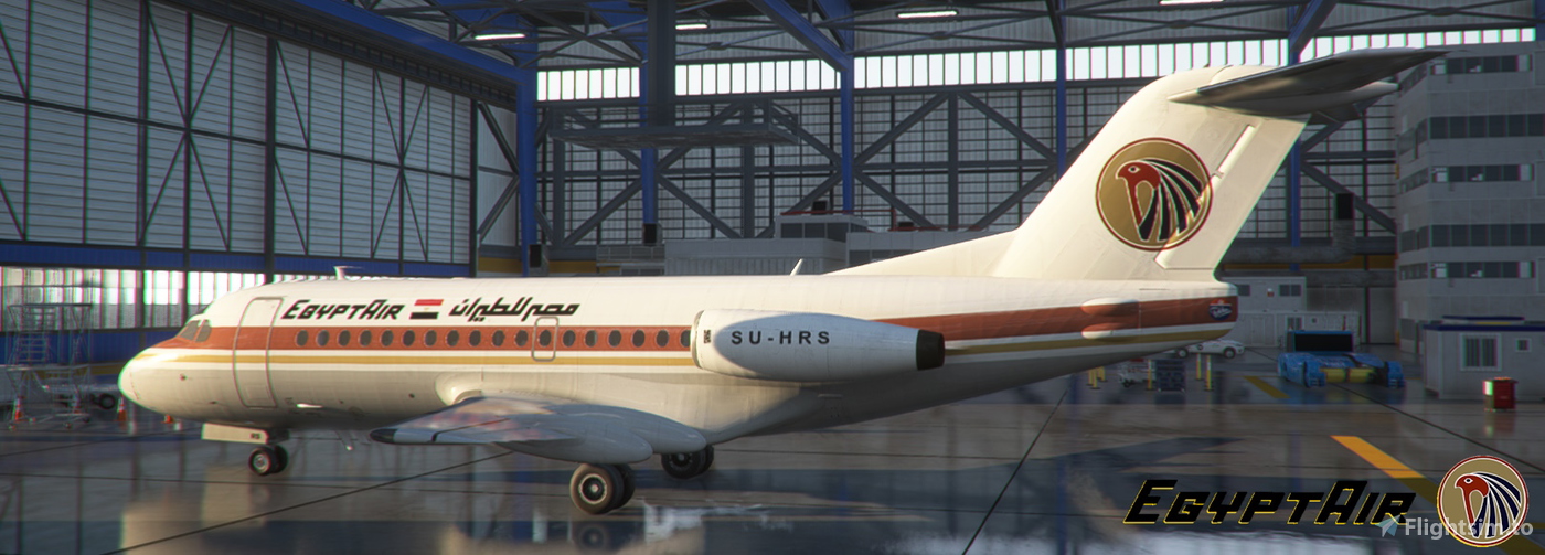Just Flight Fokker F28-1000 EgyptAir SU-HRS für Microsoft Flight Simulator | MSFS