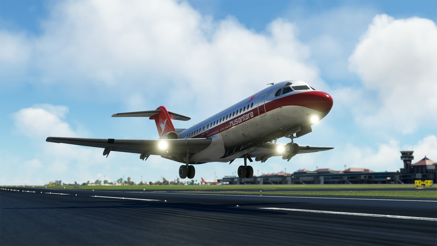 Just Flight Fokker F28 4000 | Nusantara PK-AXJ | 8K のために Microsoft ...