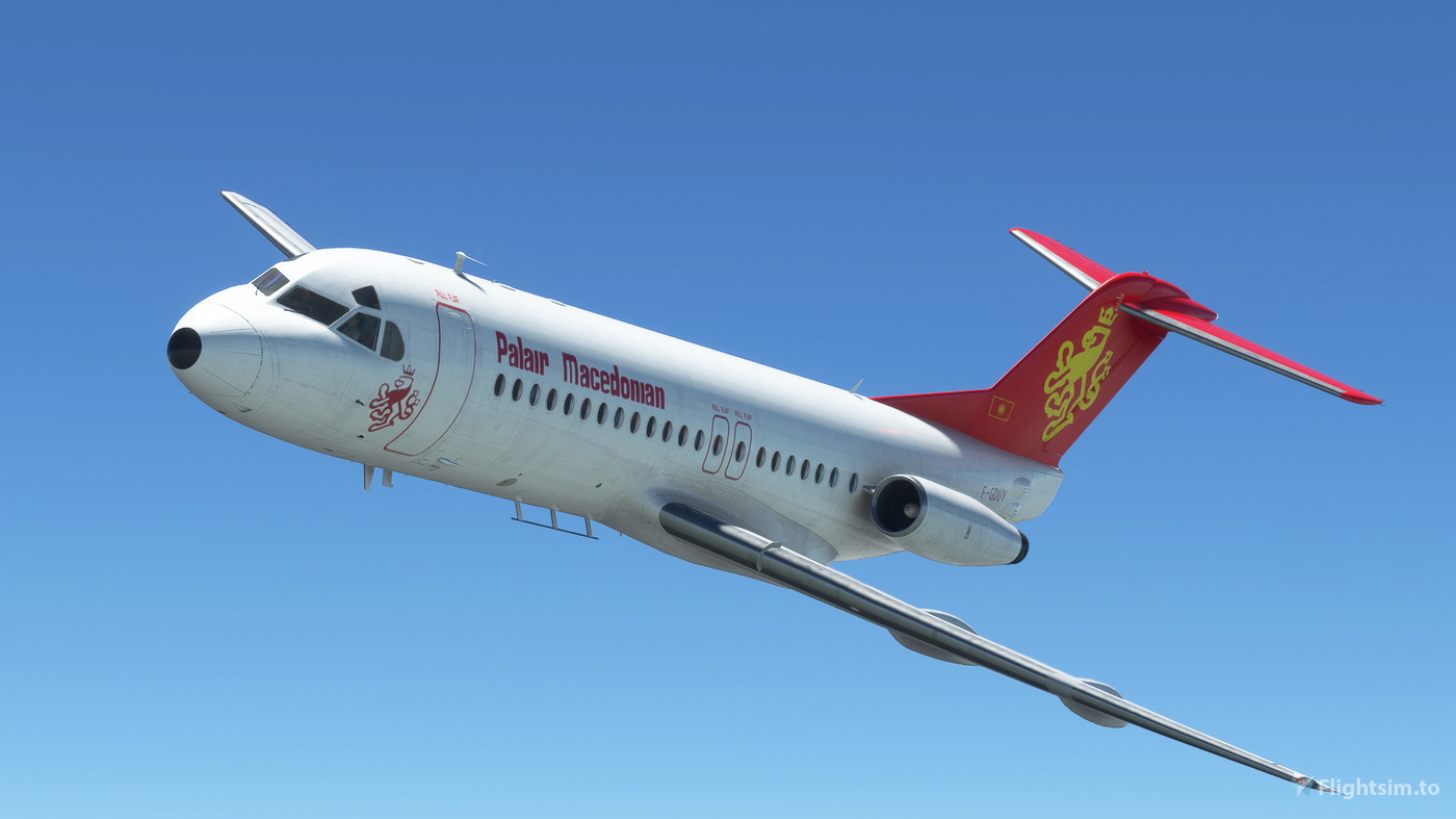 Just Flight Fokker F28-4000 | Palair Macedonian Airlines| 4K for ...