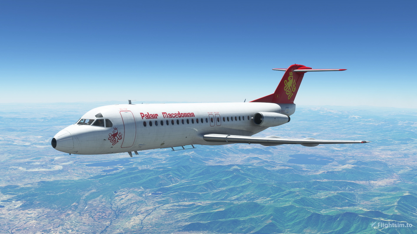 Just Flight Fokker F28-4000 | Palair Macedonian Airlines| 4K for ...