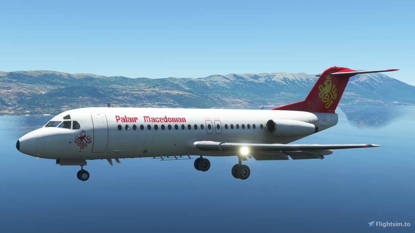 Just Flight Fokker F28-4000 | Palair Macedonian Airlines| 4K for ...