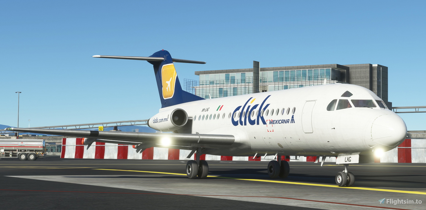 Just Flight Fokker F28-4000 Mexicana Click 2005 (MEXICO) for Microsoft ...