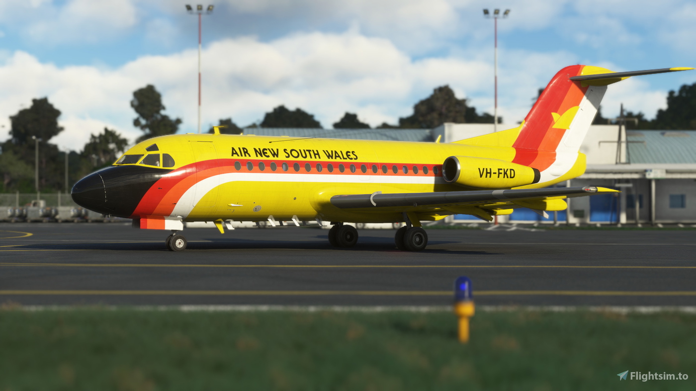 JustFlight Fokker 28 mk.1000 Air New South Wales pour Microsoft Flight Simulator | MSFS