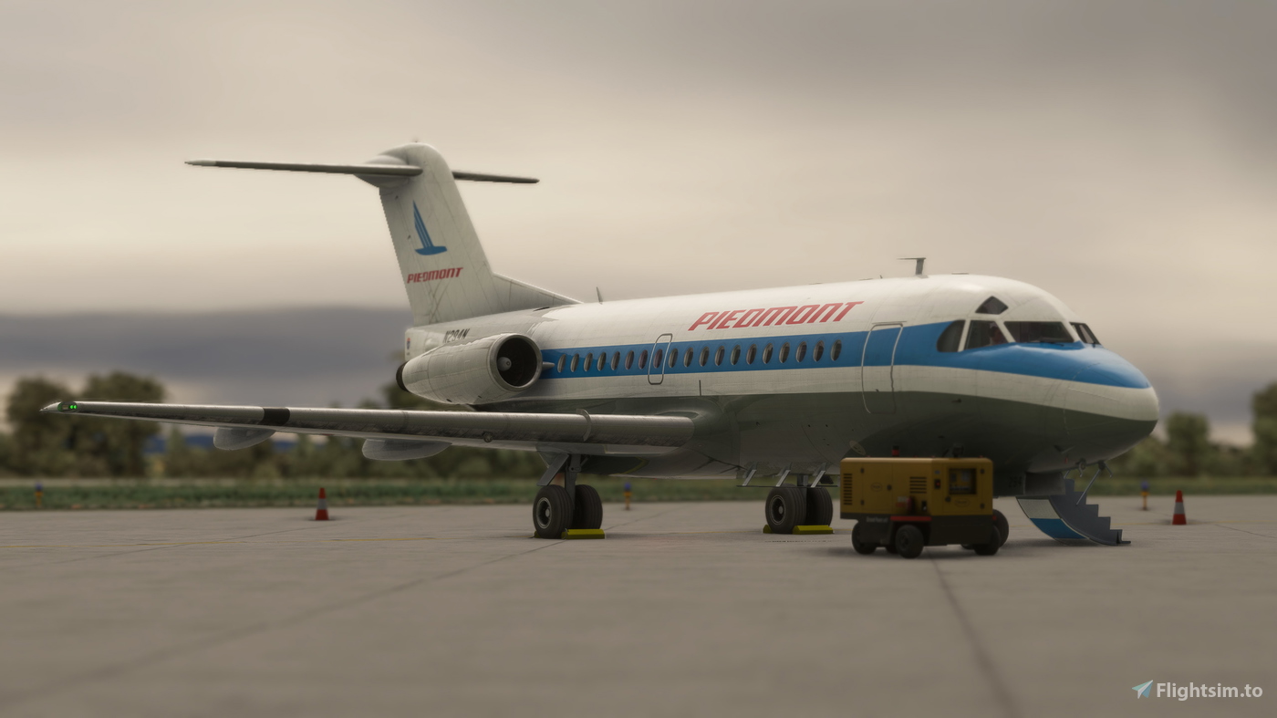 JustFlight Fokker 28 mk.1000 Piedmont Airlines for Microsoft Flight Simulator | MSFS
