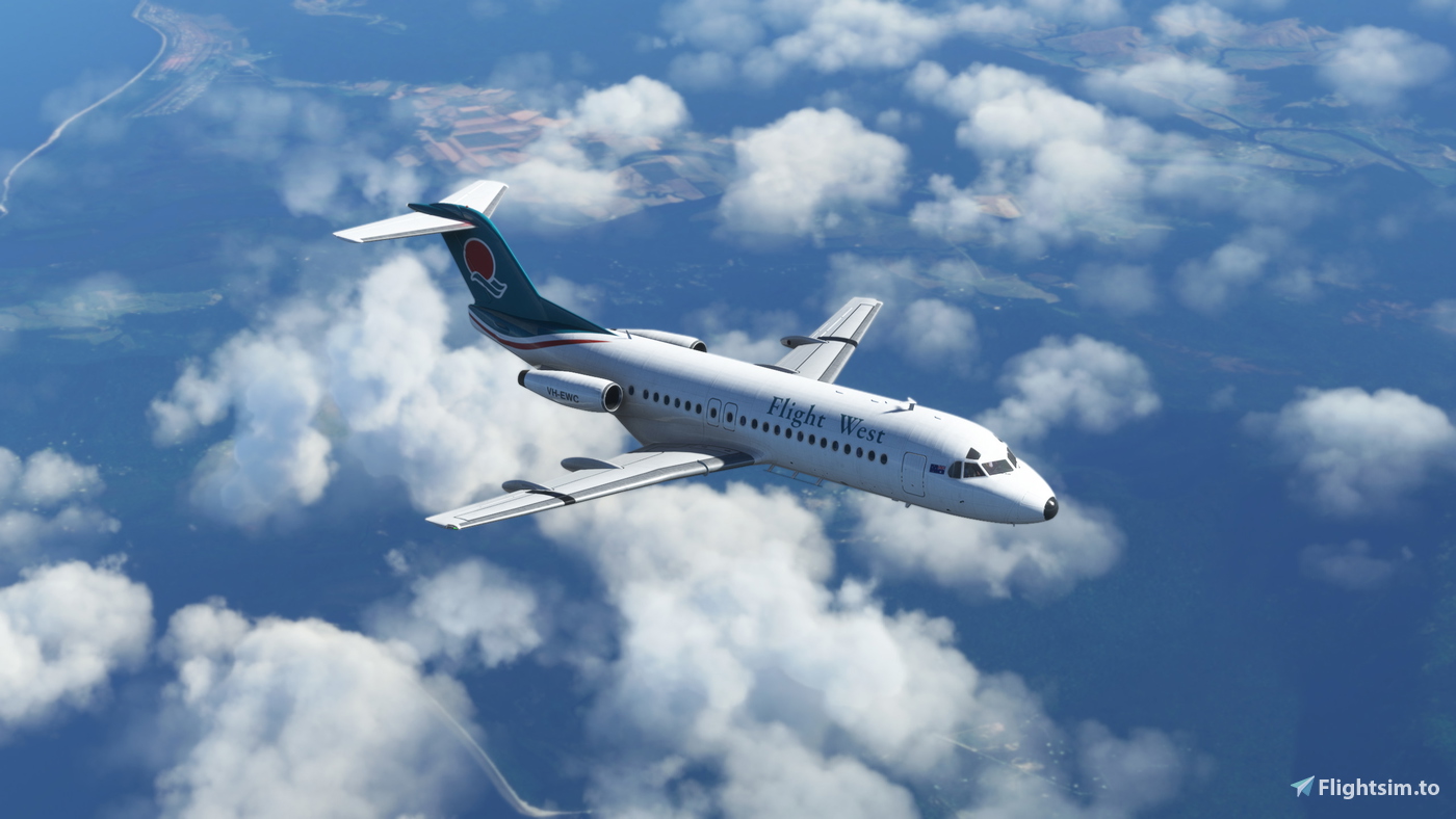 JustFlight Fokker 28 mk.4000 Flight West VH-EWC for Microsoft Flight ...