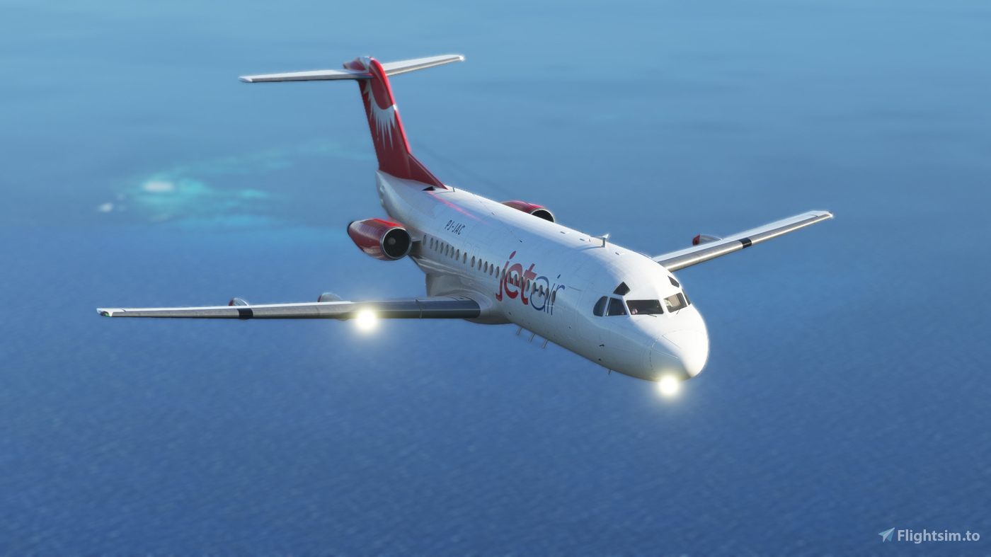 JustFlight Fokker 28 mk.4000 Jetair for Microsoft Flight Simulator | MSFS