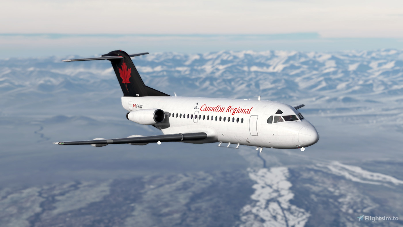 JustFlight Fokker F28-1000 Canadian Regional (C-FTAV) for Microsoft ...