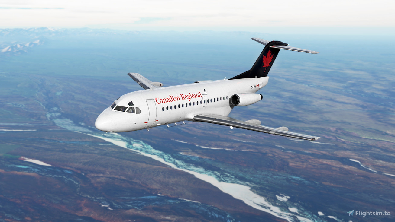 JustFlight Fokker F28-1000 Canadian Regional (C-FTAV) for Microsoft ...