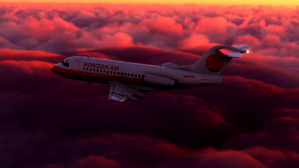 JustFlight Fokker 28 mk.1000 Piedmont Airlines for Microsoft Flight Simulator | MSFS