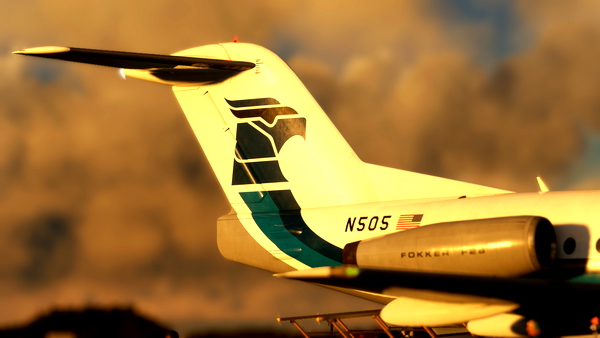 JustFlight Fokker 28 mk.1000 Piedmont Airlines for Microsoft Flight Simulator | MSFS