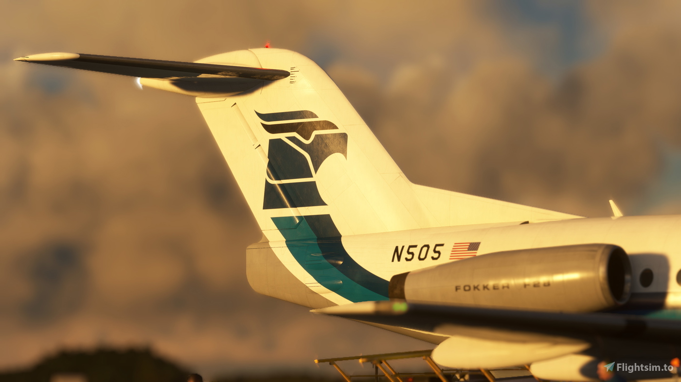 JustFlight Fokker F28 mk.4000 Altair Airlines N505 for Microsoft Flight Simulator | MSFS