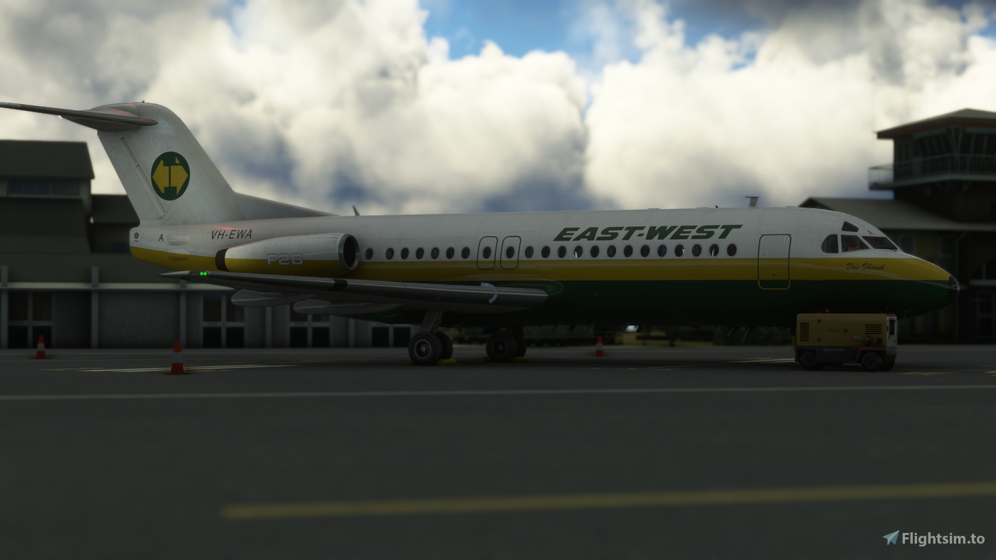 JustFlight Fokker F28 mk.4000 East-West Airlines VH-EWA for Microsoft Flight Simulator | MSFS