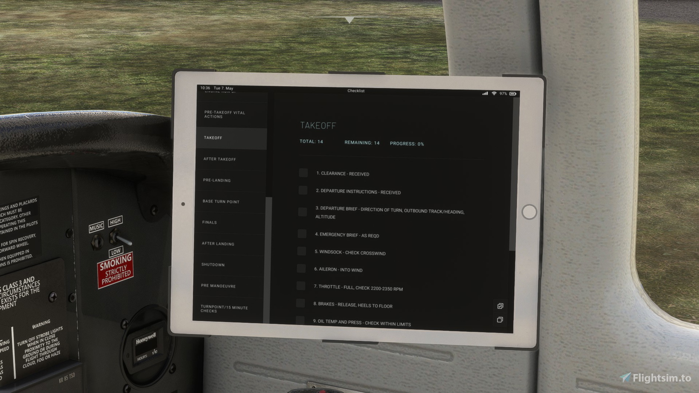 JustFlight PA-38 Tomahawk QAirTC EFB Checklist for Microsoft Flight ...