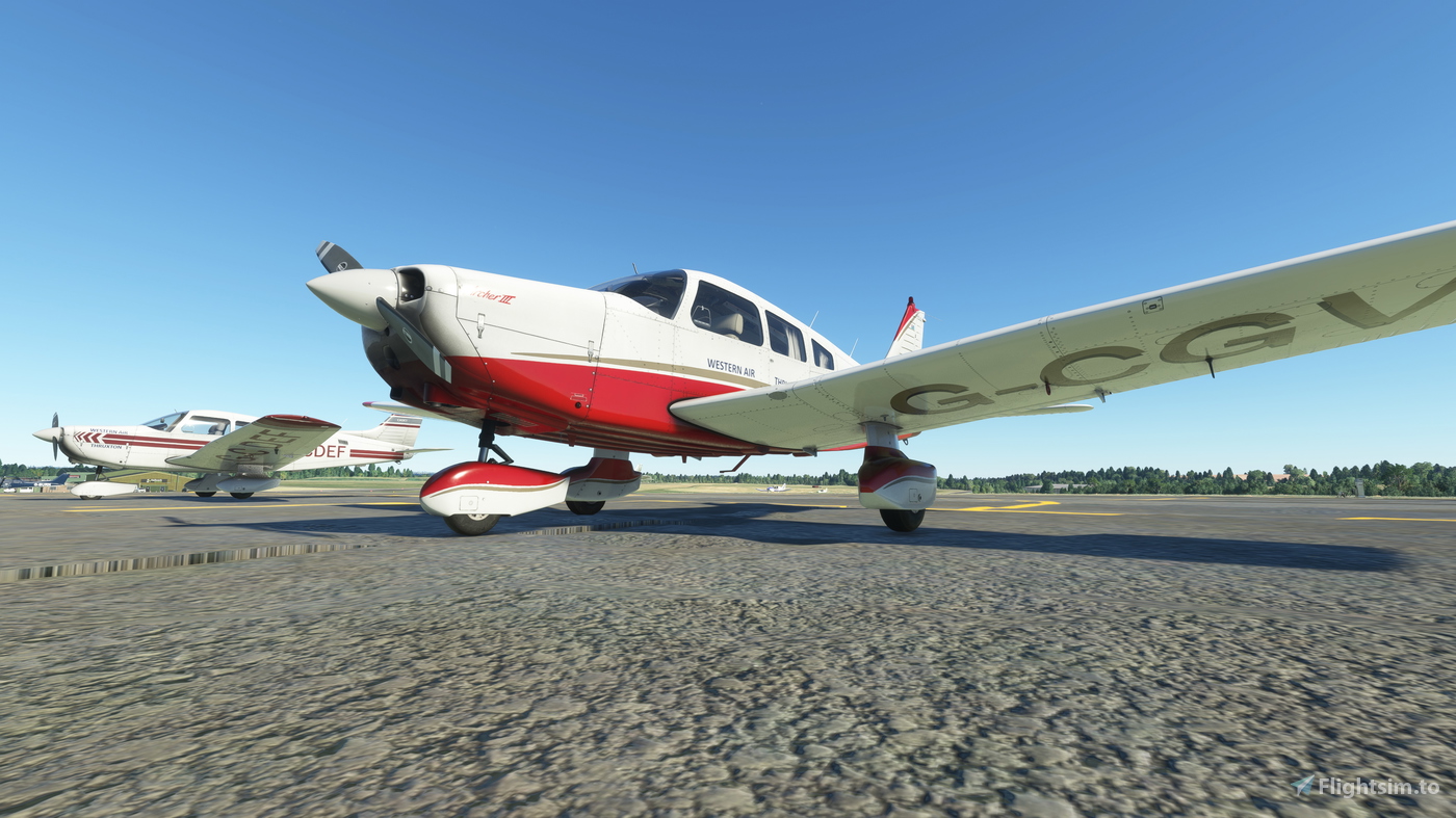 JustFlight PA28 Warior II - G-CGVC for Microsoft Flight Simulator | MSFS
