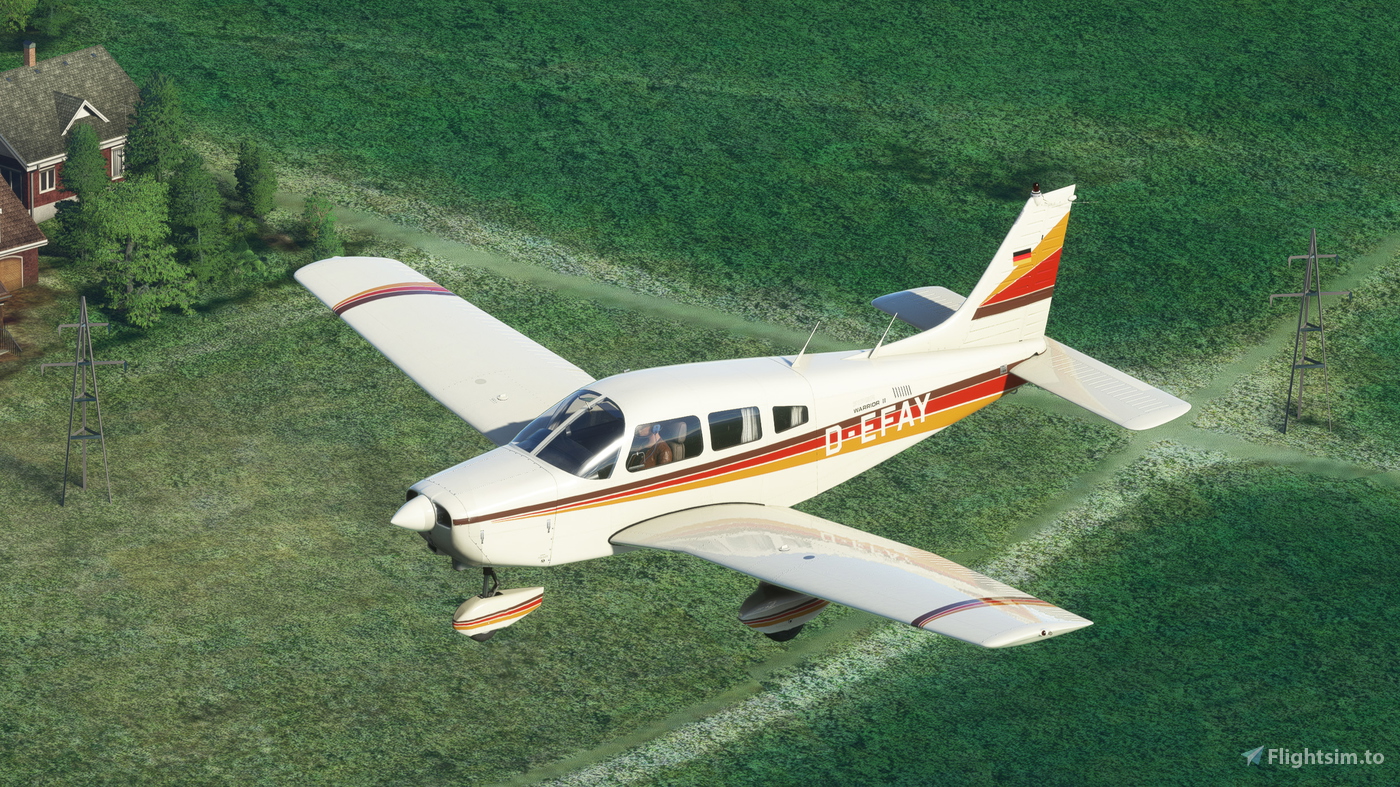 Just Flight Piper PA28 Warrior II - D-EFAY with custom instrument panel ...
