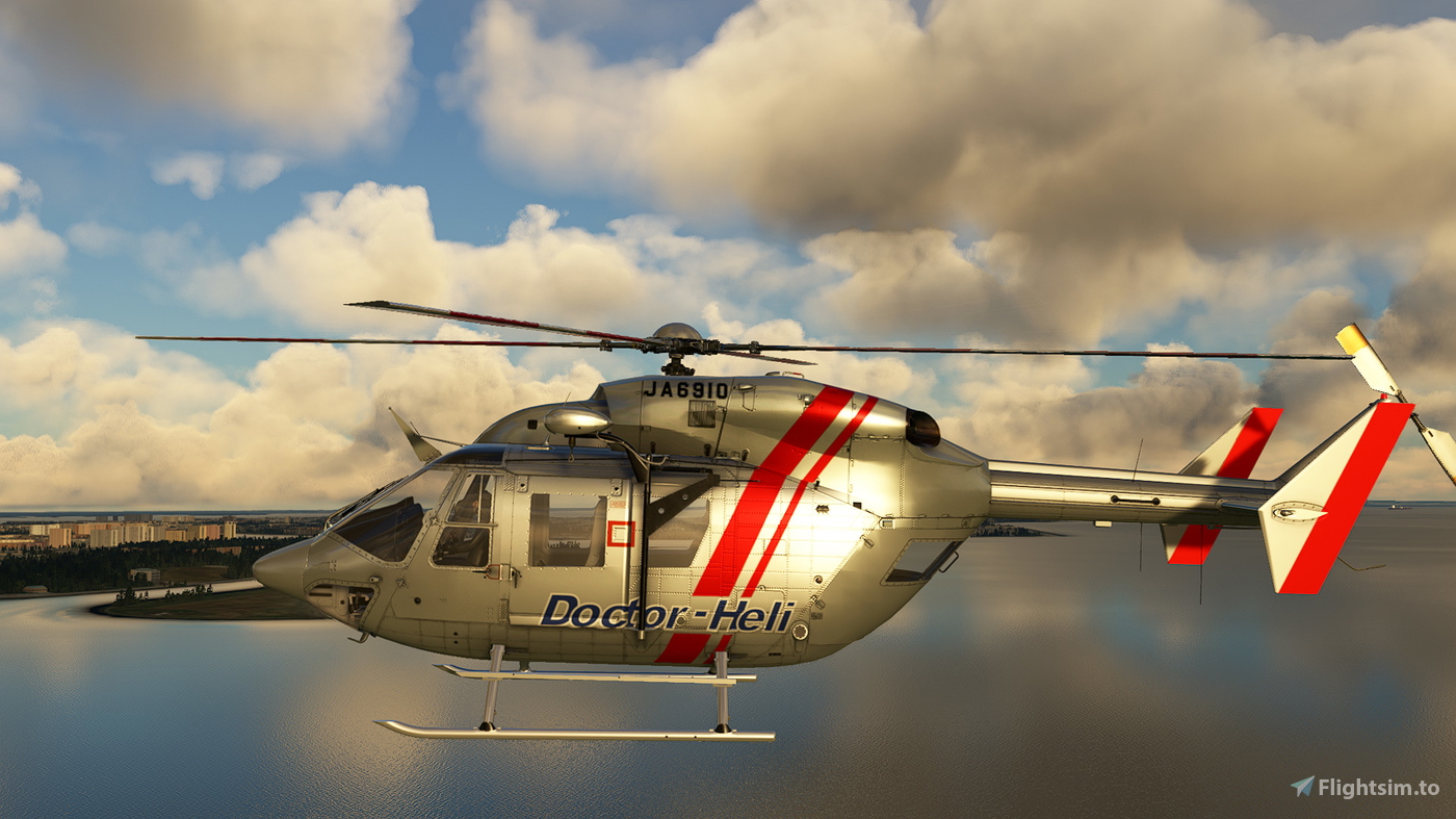 Kawasaki BK-117 Doctor-Heli JA6910 for Microsoft Flight Simulator | MSFS