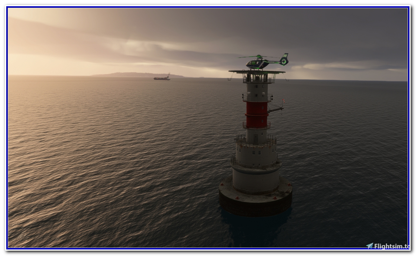 Kish Bank Lighthouse (Helipad) for Microsoft Flight Simulator | MSFS
